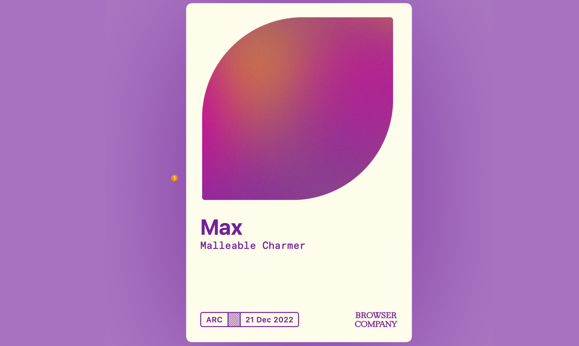 So far with... Arc browser